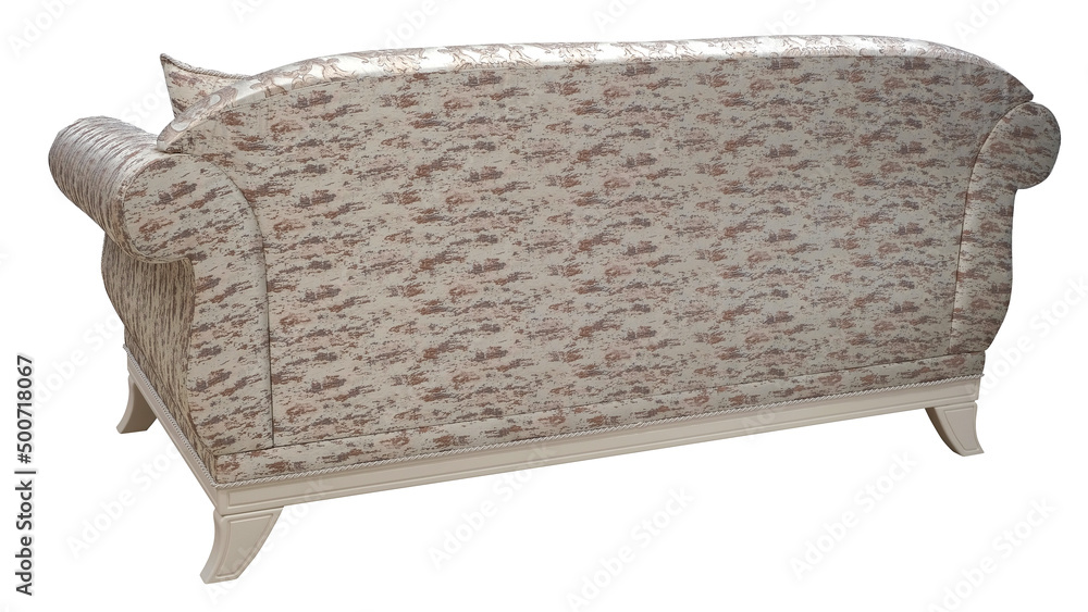 Sofa isolated on white background. Back view. Including clipping path ...