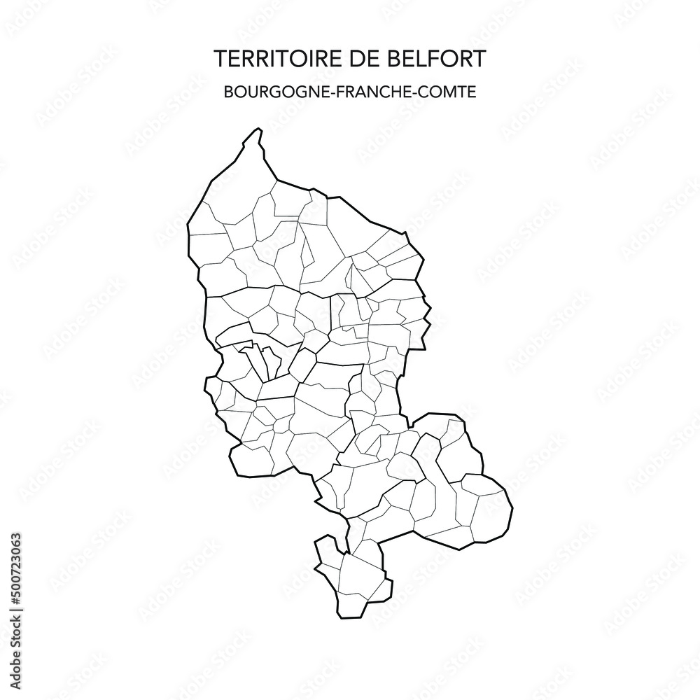 Vector Map of the Geopolitical Subdivisions of the French Department of ...