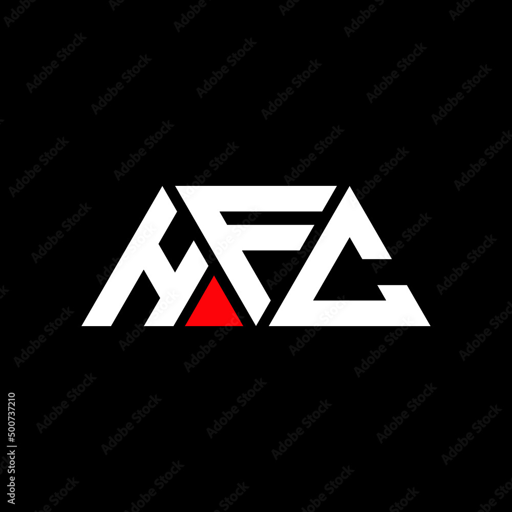HFC triangle letter logo design with triangle shape. HFC triangle logo ...