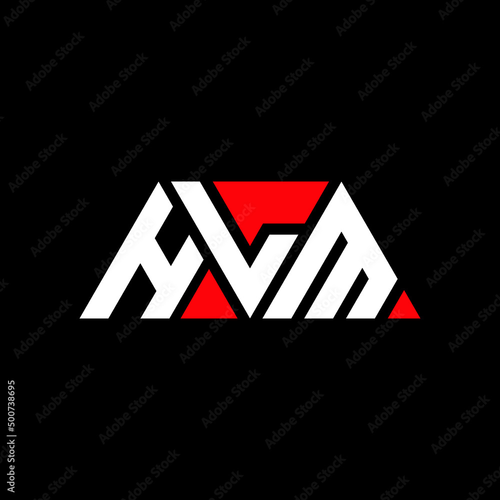 HLM triangle letter logo design with triangle shape. HLM triangle logo ...