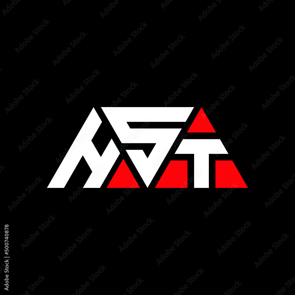 HST triangle letter logo design with triangle shape. HST triangle logo ...