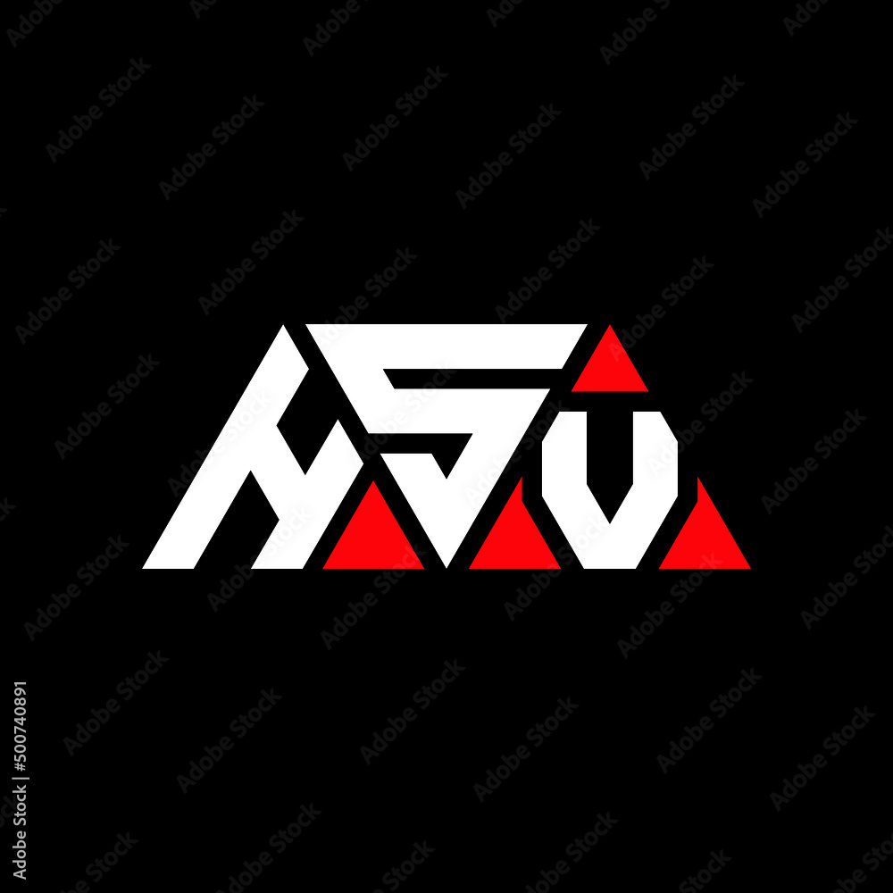 HSV triangle letter logo design with triangle shape. HSV triangle logo ...