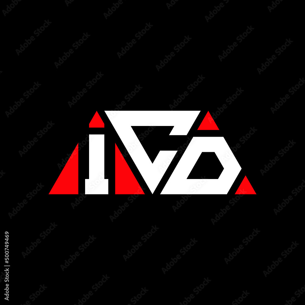 ICD triangle letter logo design with triangle shape. ICD triangle logo ...