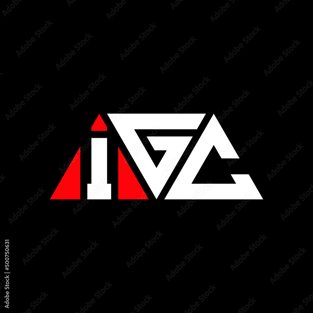 IGC triangle letter logo design with triangle shape. IGC triangle logo ...