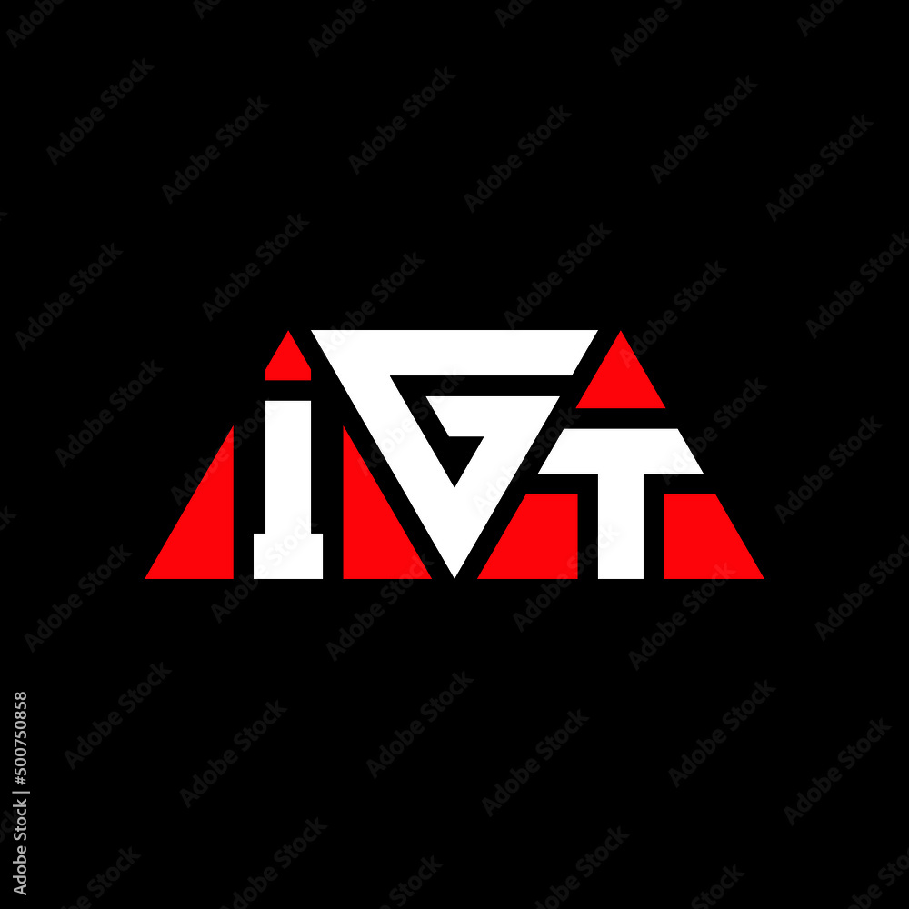 IGT triangle letter logo design with triangle shape. IGT triangle logo ...
