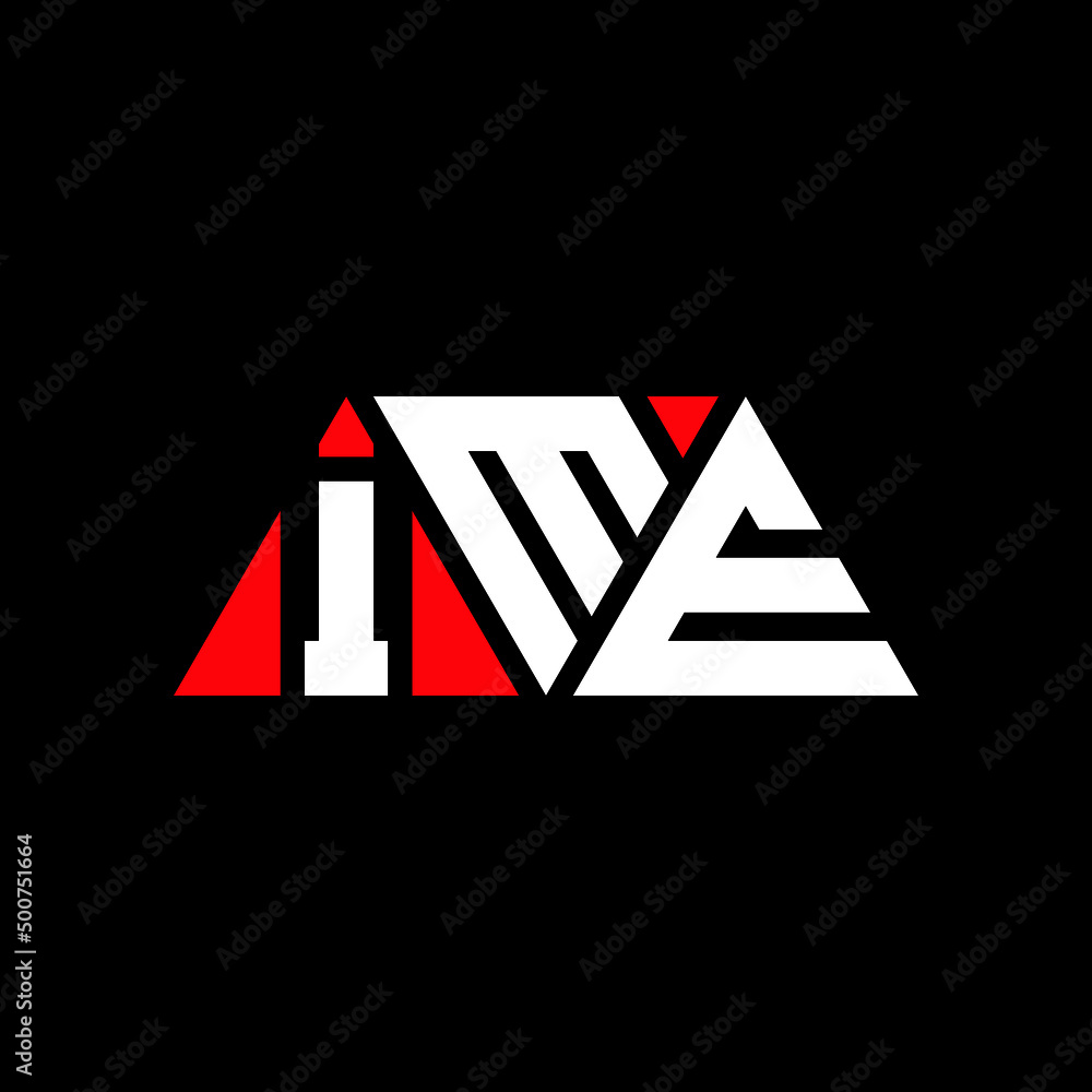 IME triangle letter logo design with triangle shape. IME triangle logo ...