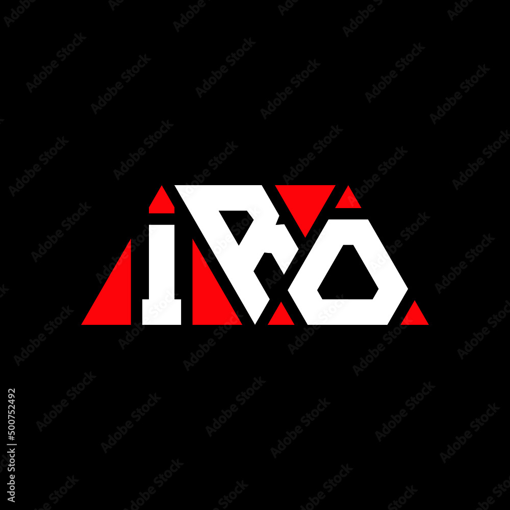IRO triangle letter logo design with triangle shape. IRO triangle logo ...