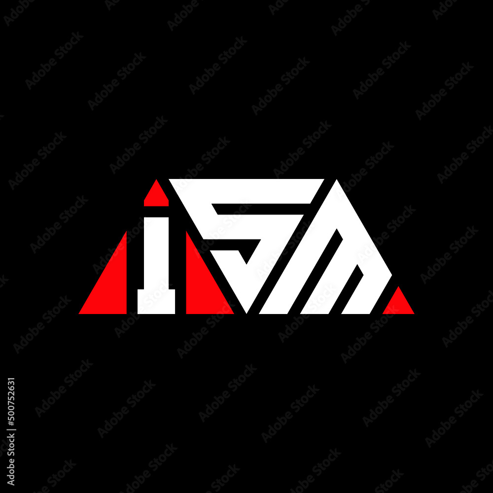 ISM triangle letter logo design with triangle shape. ISM triangle logo ...