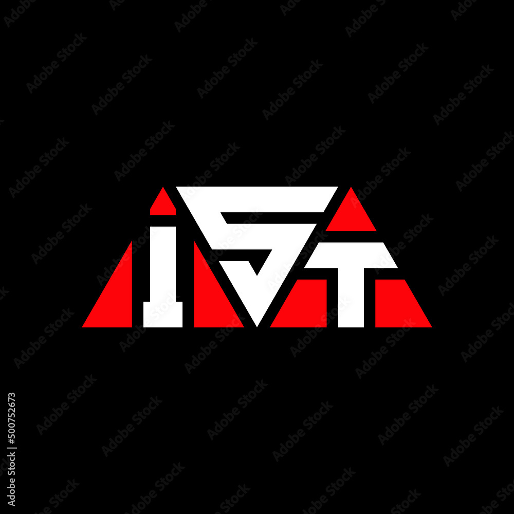 IST triangle letter logo design with triangle shape. IST triangle logo ...
