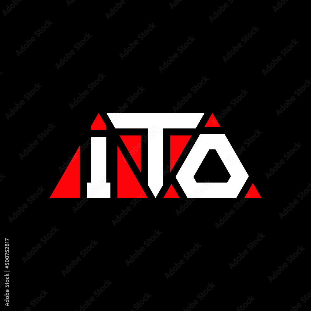 ITO triangle letter logo design with triangle shape. ITO triangle logo ...