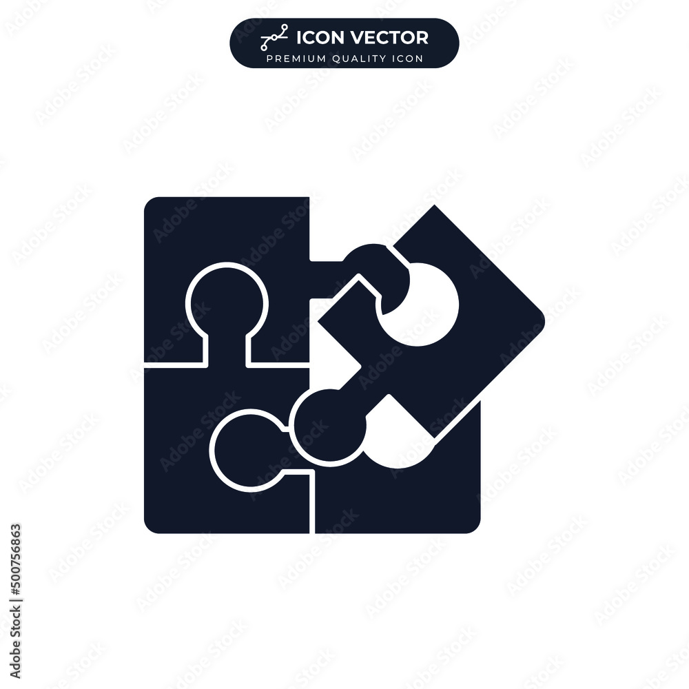 puzzle teamwork icon symbol template for graphic and web design ...