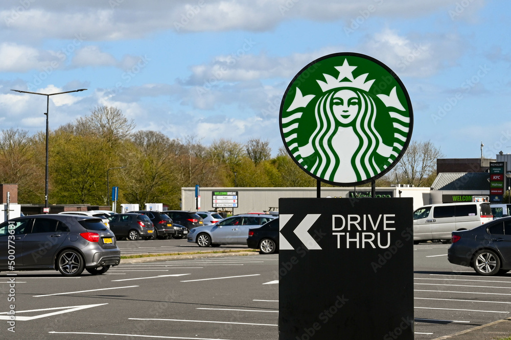 Swindon, England - April 2022: Sign at the entrance to the car park of ...