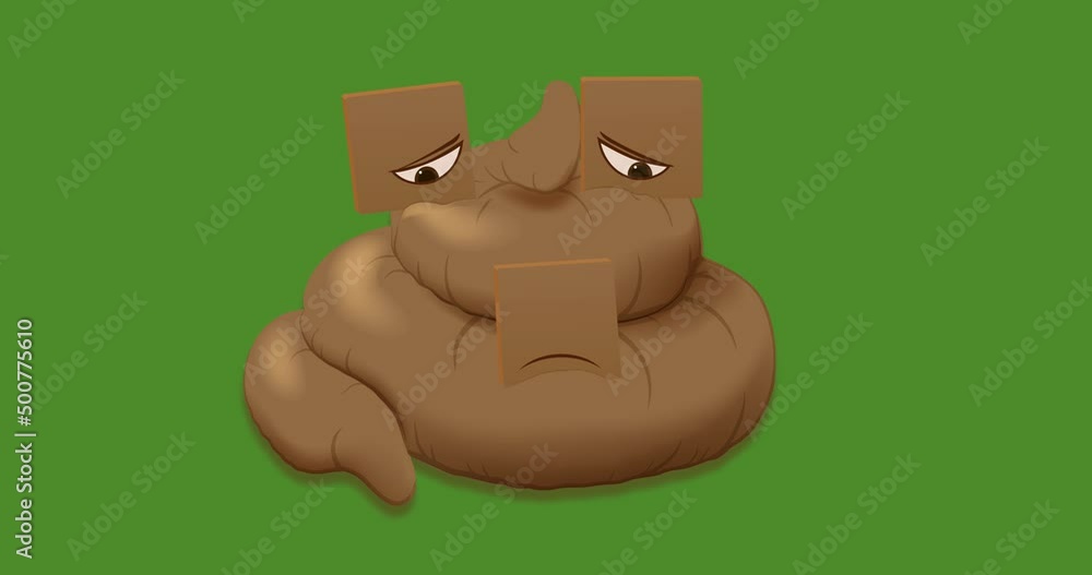 Pile of poo very sad and frustrated with a disappointed look directed ...