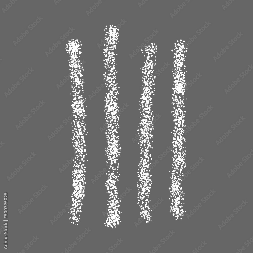 Chalk drawn tally mark symbolized number 4 on gray background. Four ...
