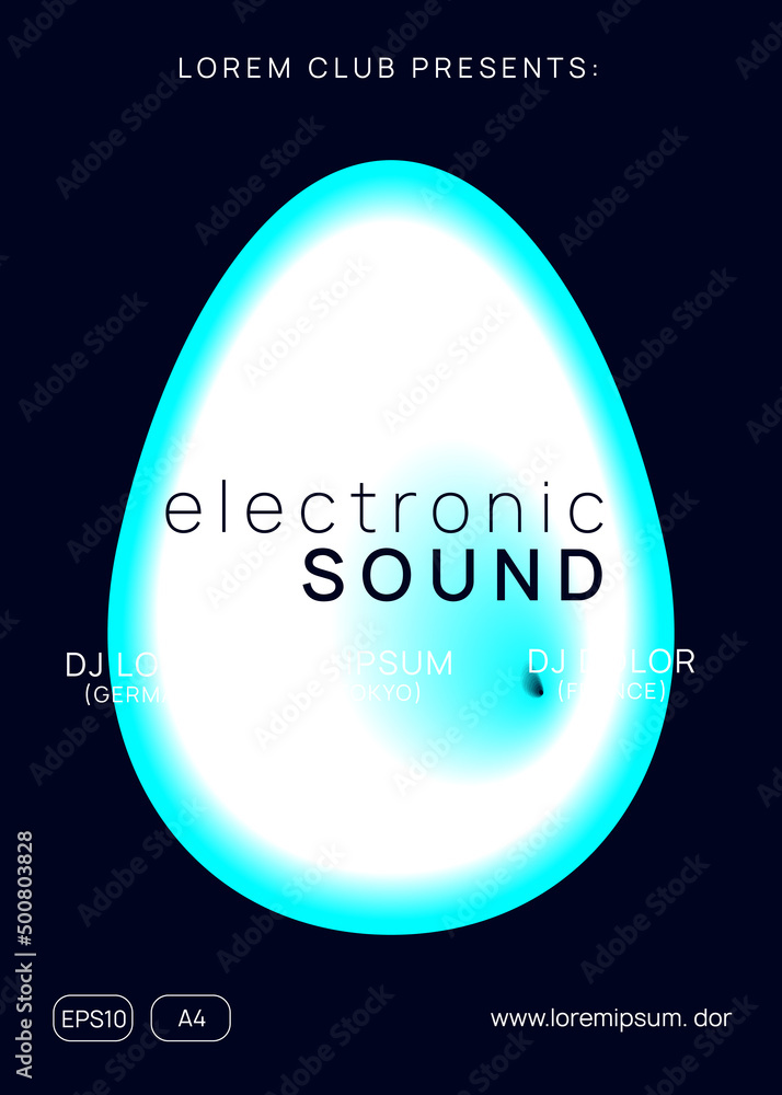 Vetor de Techno Party. Gradient Pattern For Invitation Concept ...