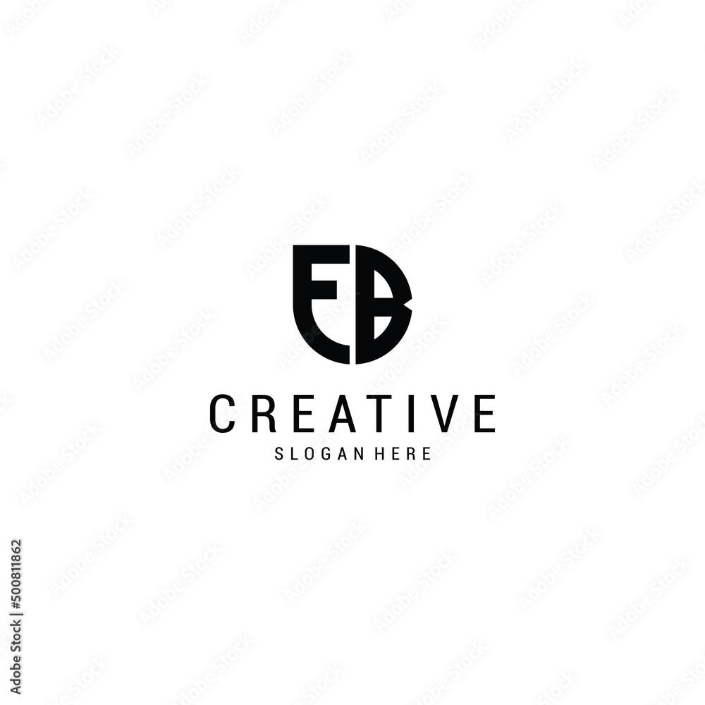 Initial logo f b round premium vector Premium Vector Stock Vector ...