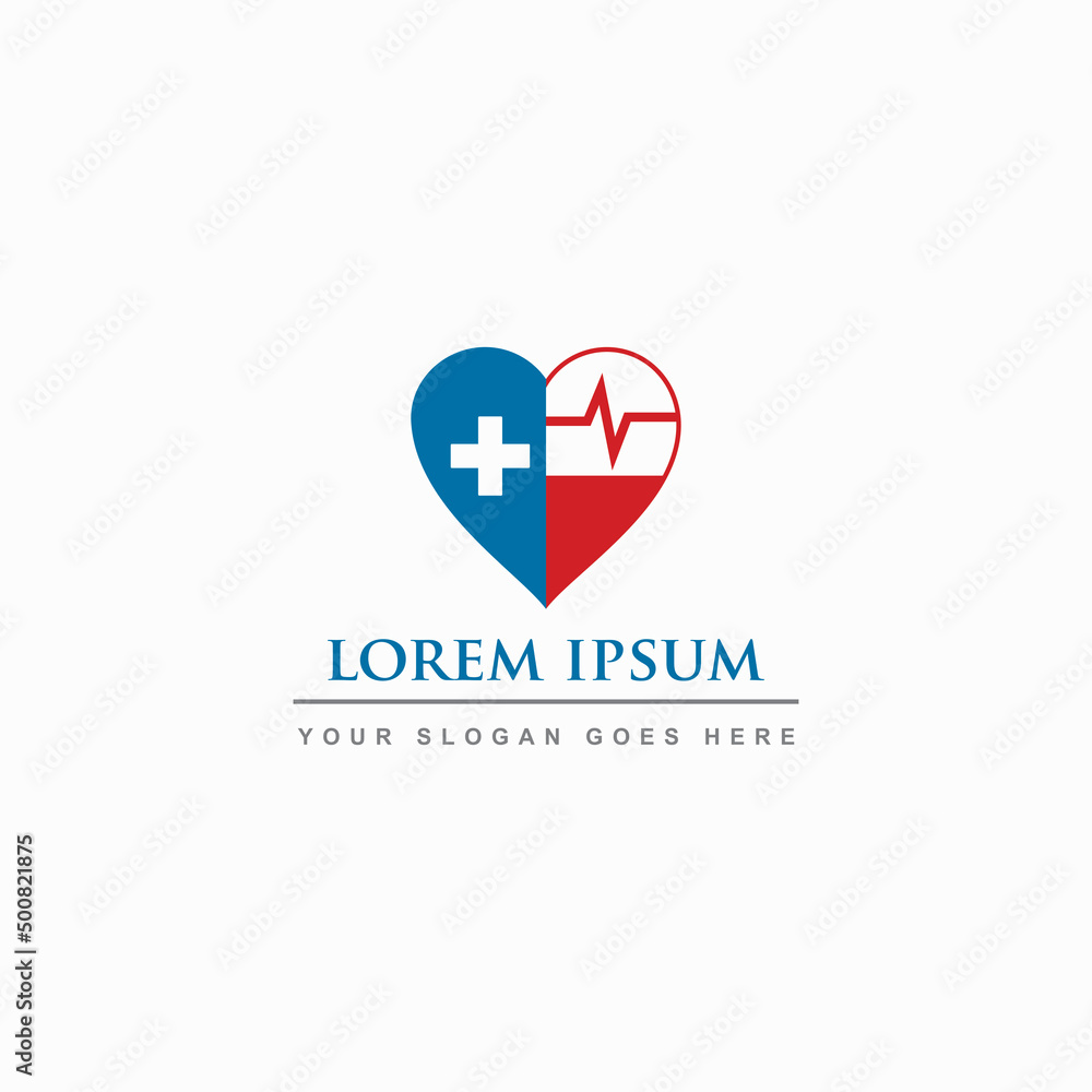 cardiovascular logo , medical care logo Stock Vector | Adobe Stock