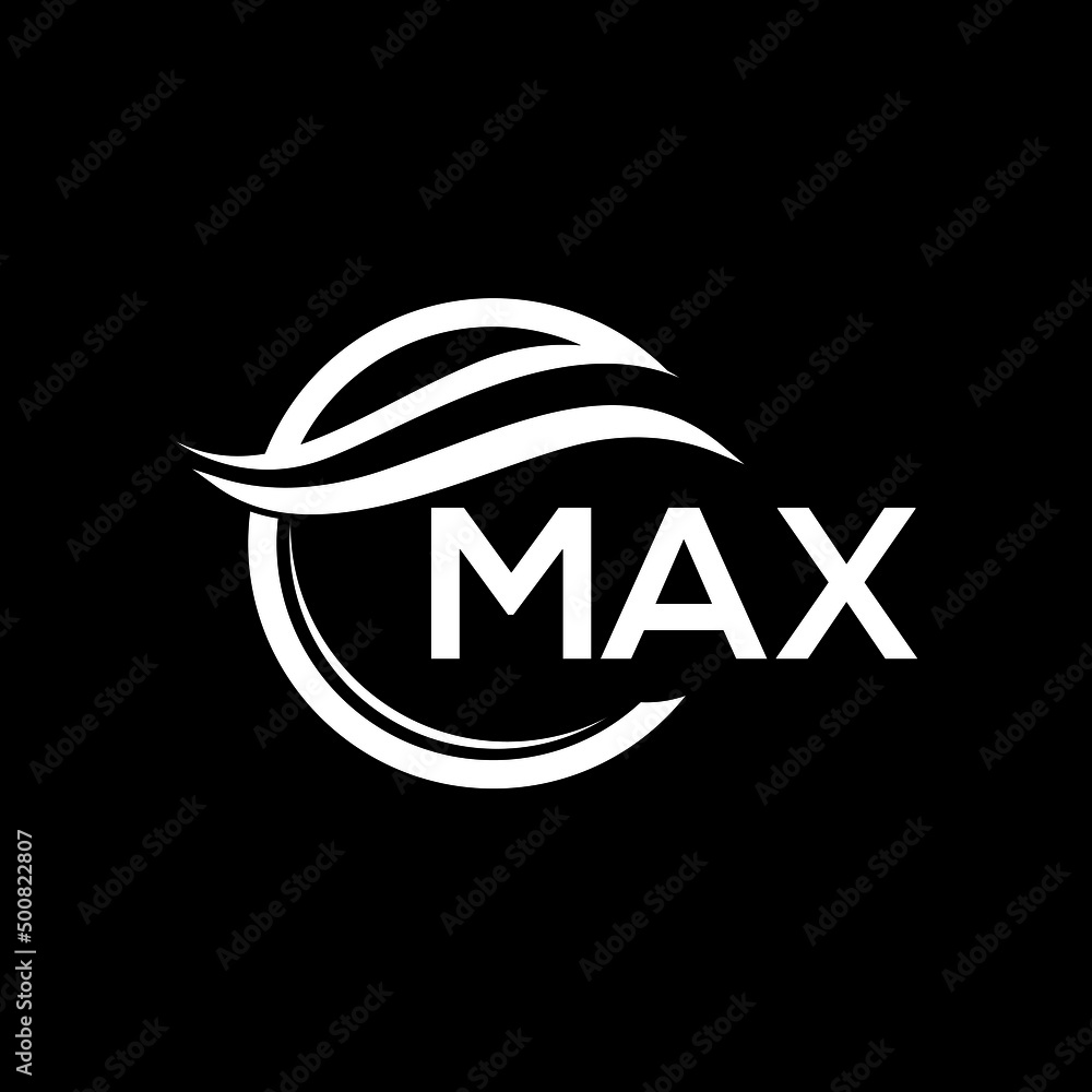 MAX letter logo design on black background. MAX creative initials ...