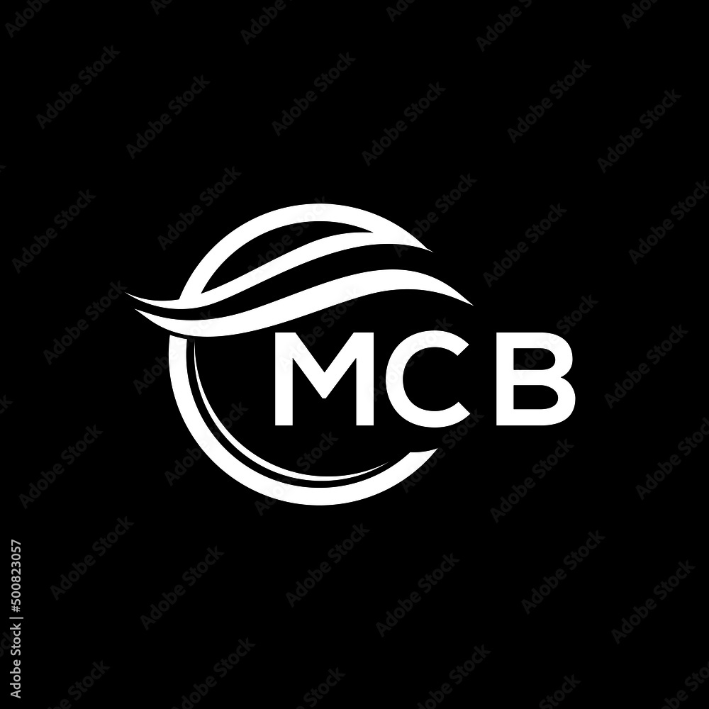 MCB letter logo design on black background. MCB creative initials ...
