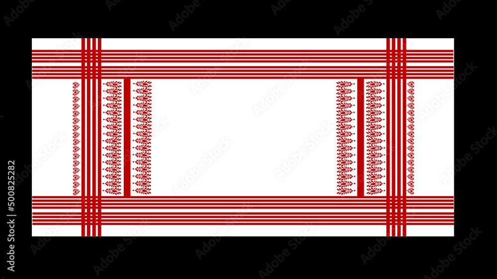 Assamese gamusa or gamosa . assamese traditional cloth. textile pattern ...