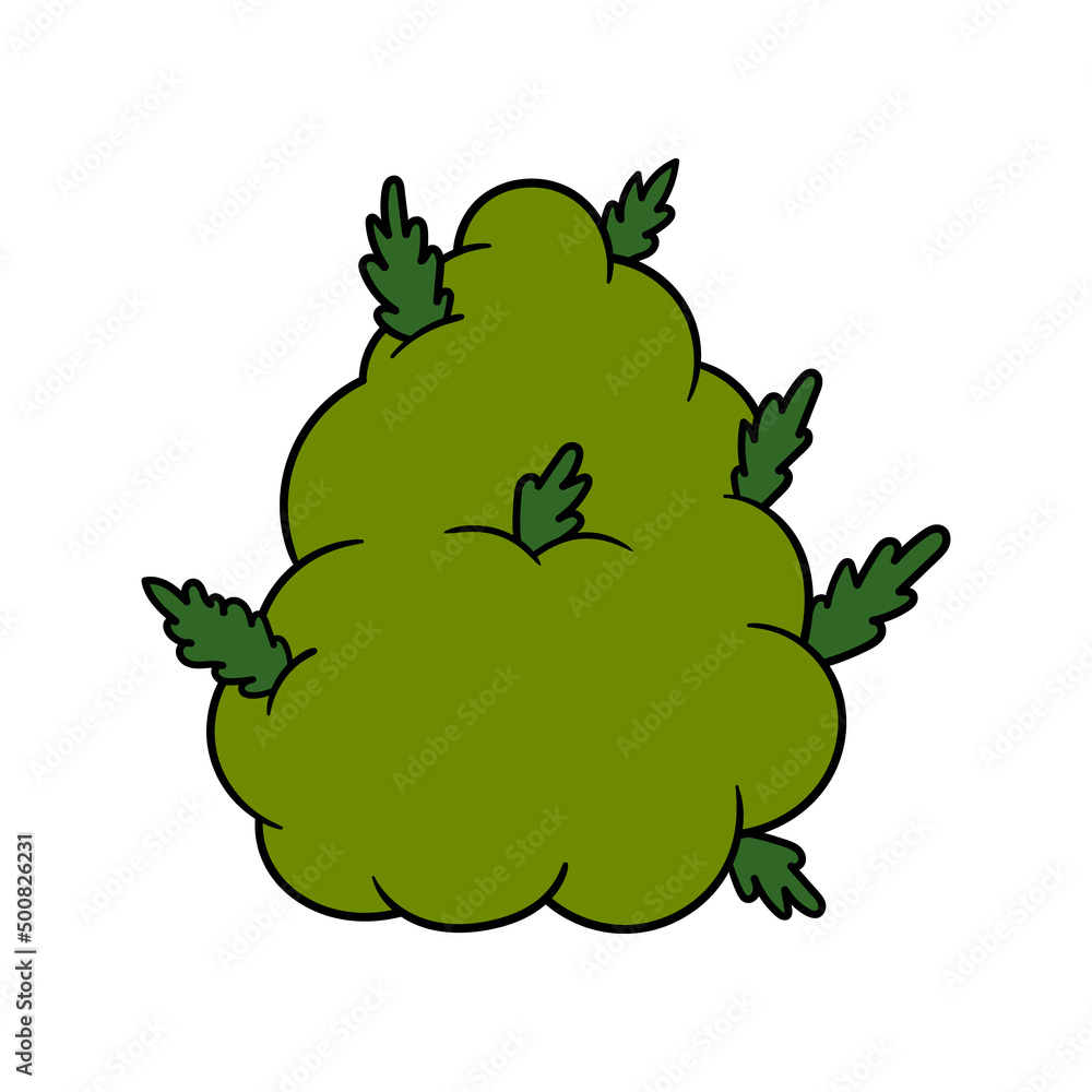 Cartoon Weed Bud Vector Illustration Stock Vector | Adobe Stock