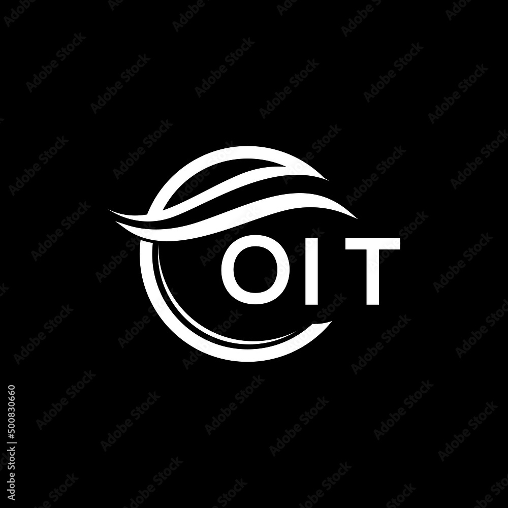 OIT letter logo design on black background. OIT creative initials ...
