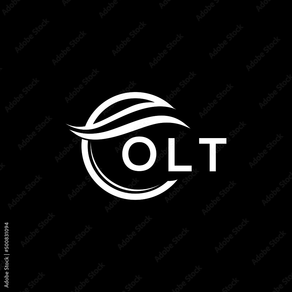 OLT letter logo design on black background. OLT creative initials ...