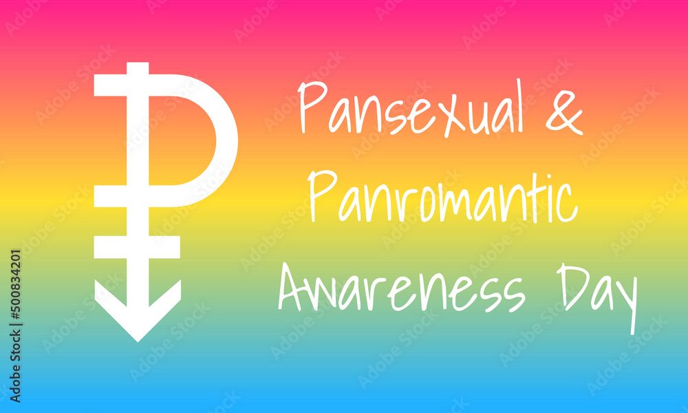 Pansexual Panromantic Awareness Day on 24 May - horizontal vector ...