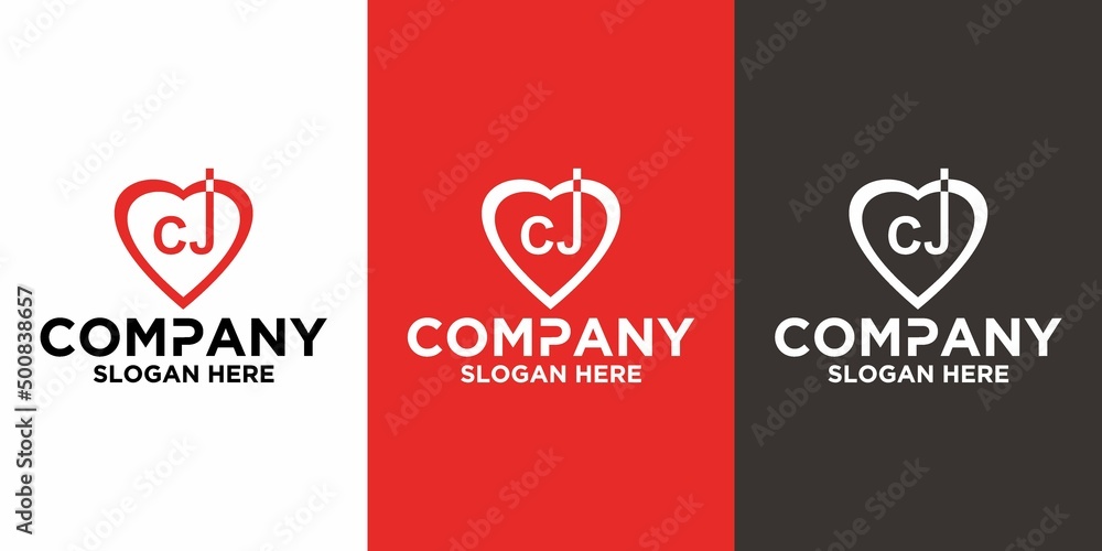 Initial letter C J logo vector design template Stock Vector | Adobe Stock