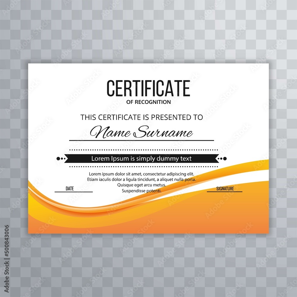 Abstract Certificate Premium template awards diploma creative wave ...