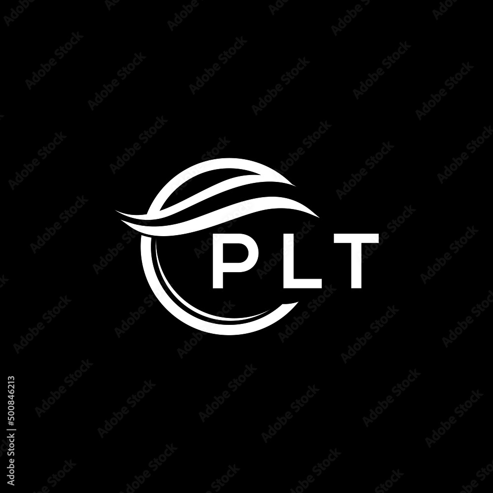 PLT letter logo design on black background. PLT creative initials ...