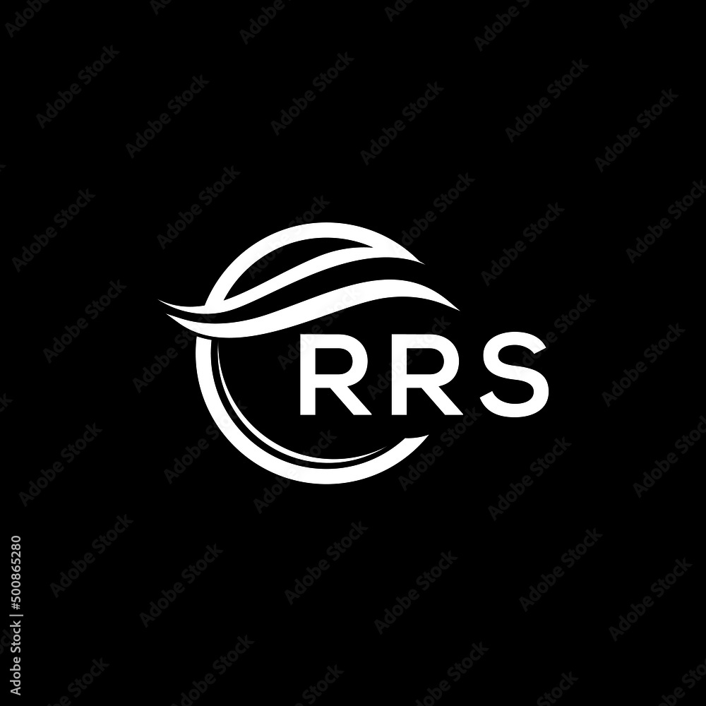RRS letter logo design on black background. RRS creative initials ...