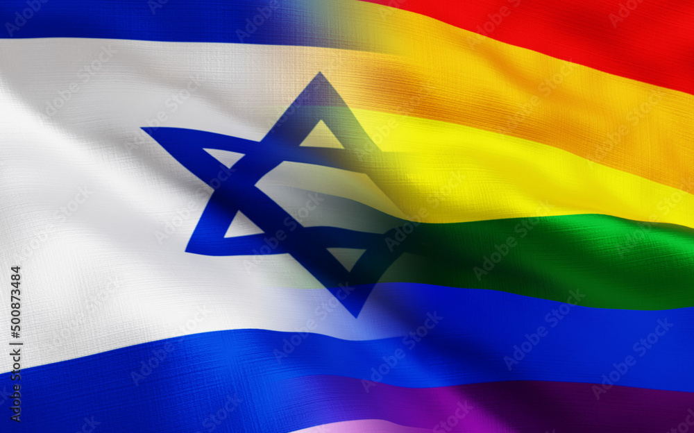israel and lgbt flags, 3d render, 3d illustation Stock Illustration ...