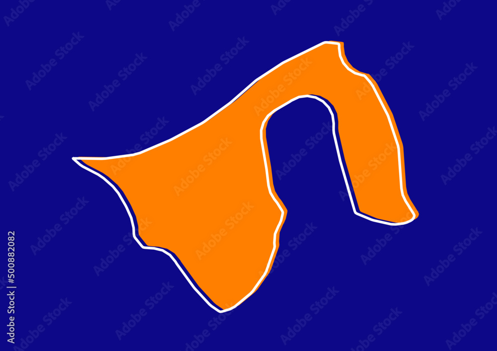 Outline Map Of Brunei Darussalam Stylized Concept Map Of Brunei