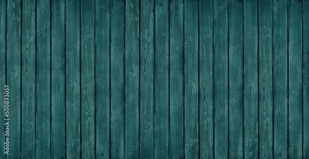 Dark teal painted shabby wooden board wide texture. Wood plank ...