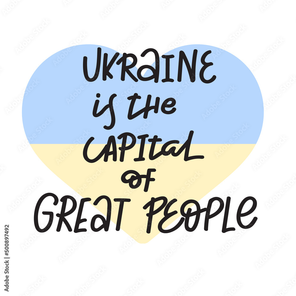 Motivational lettering about the war in Ukraine. Pray for peace in ...