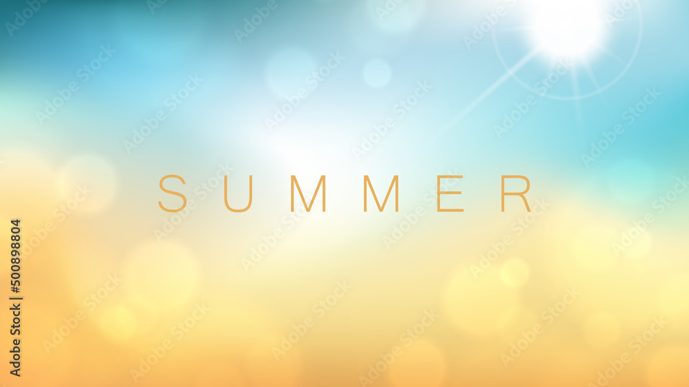 Summer blurred background. Summertime banner with soft colors. Template ...