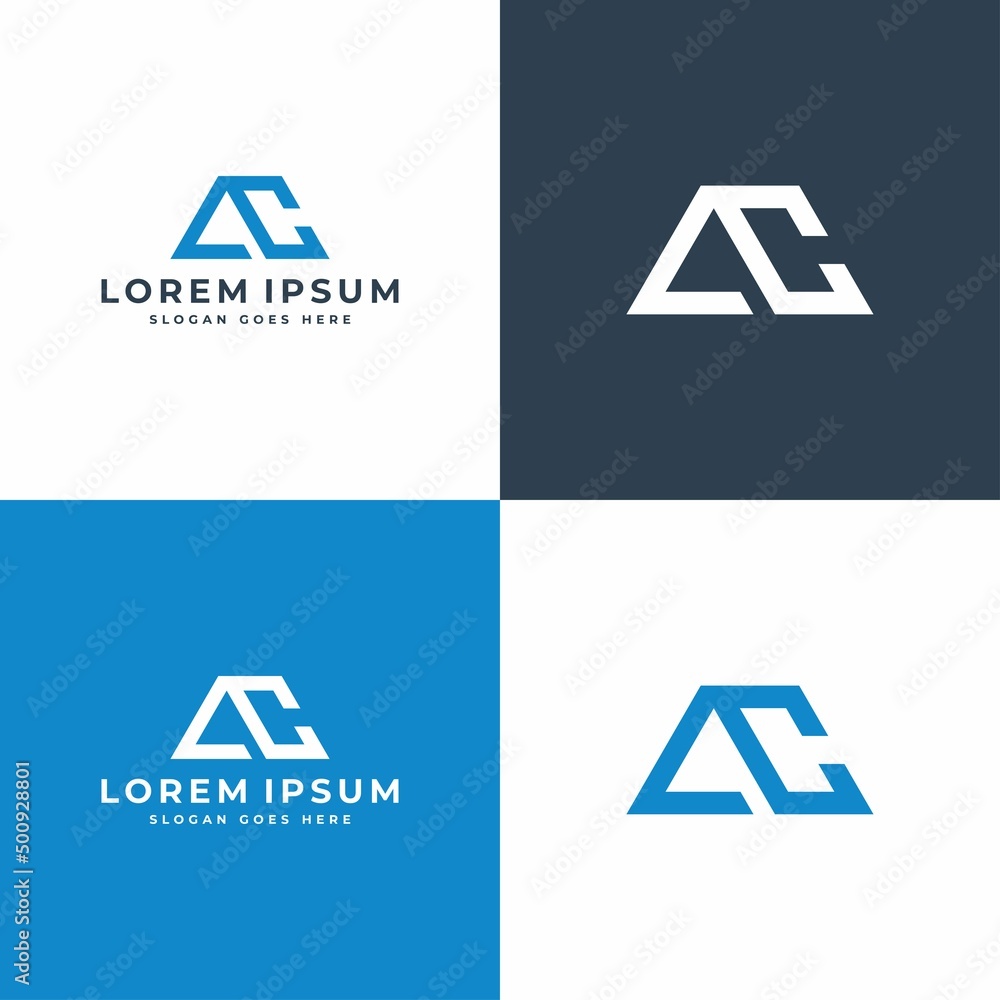 ac logo design vector format Stock Vector | Adobe Stock