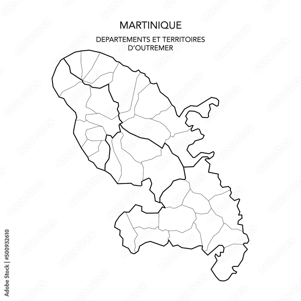 Vector Map of the Geopolitical Subdivisions of the French Department of ...