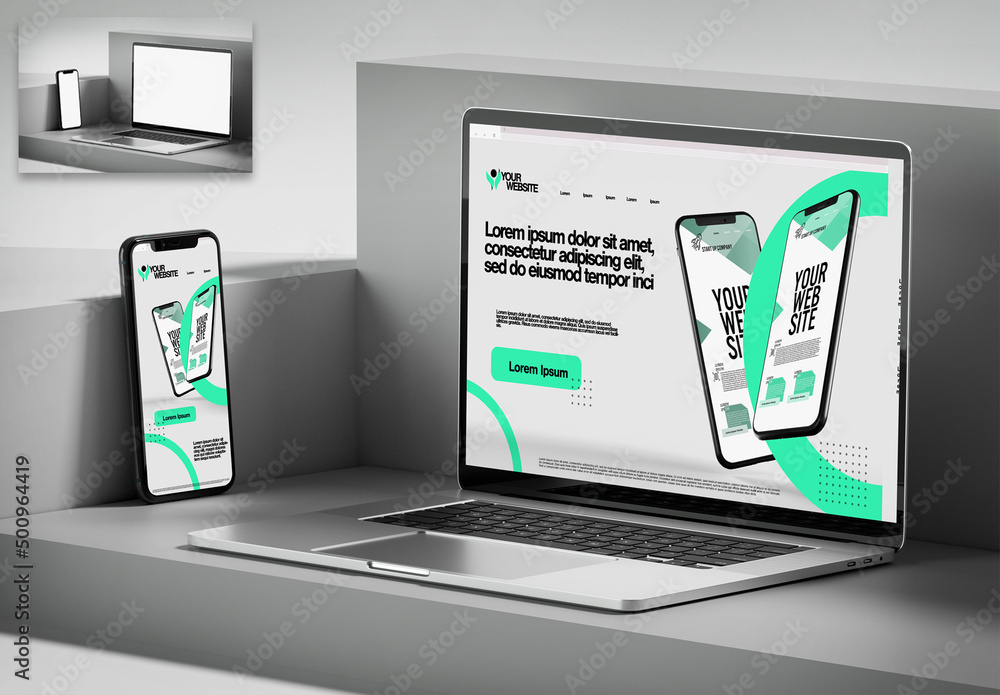 Mock Up of Electronic Device Stock Template | Adobe Stock