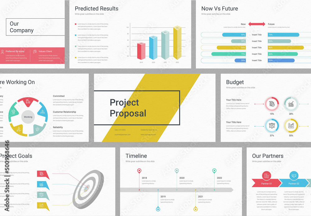 Project Proposal Presentation Layout Stock Template | Adobe Stock