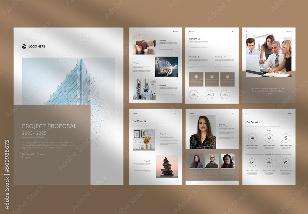 Project Proposal Stock Template | Adobe Stock