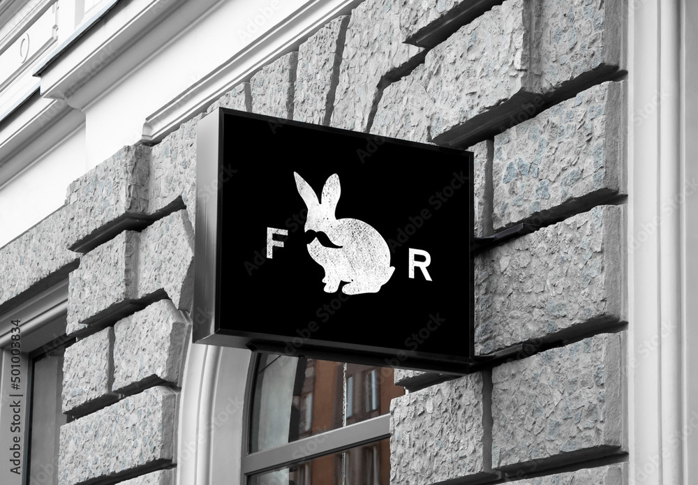 Cafe Sign Mockup Stock Template | Adobe Stock