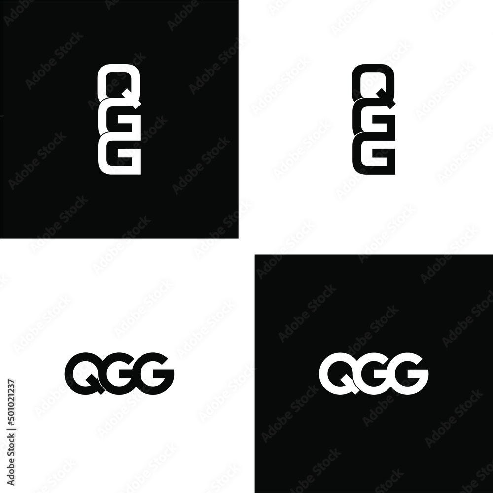 qgg letter original monogram logo design set Stock Vector | Adobe Stock