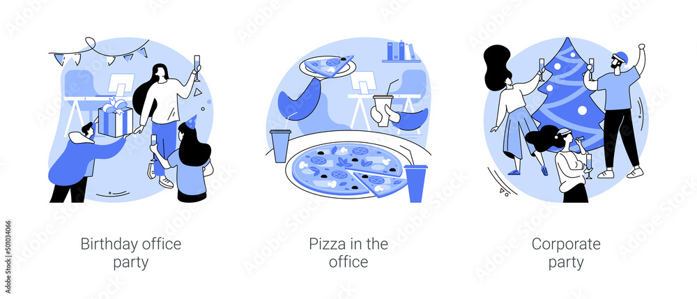 Team events isolated cartoon vector illustrations se Stock Vector ...