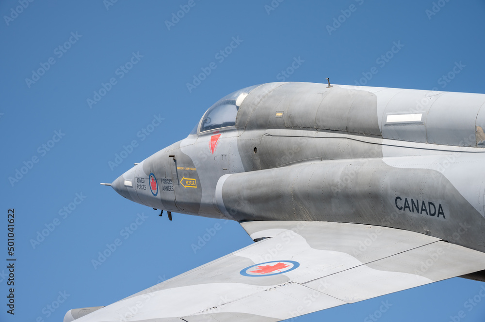 Calgary, Alberta - April 24, 2022: The CF-5 Freedom Fighter on display ...