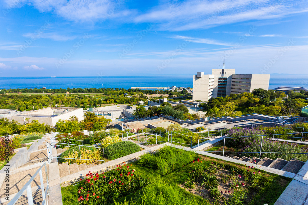 Hundred Step Garden at Awaji Yumebutai, Awaji island, Hyogo prefecture ...