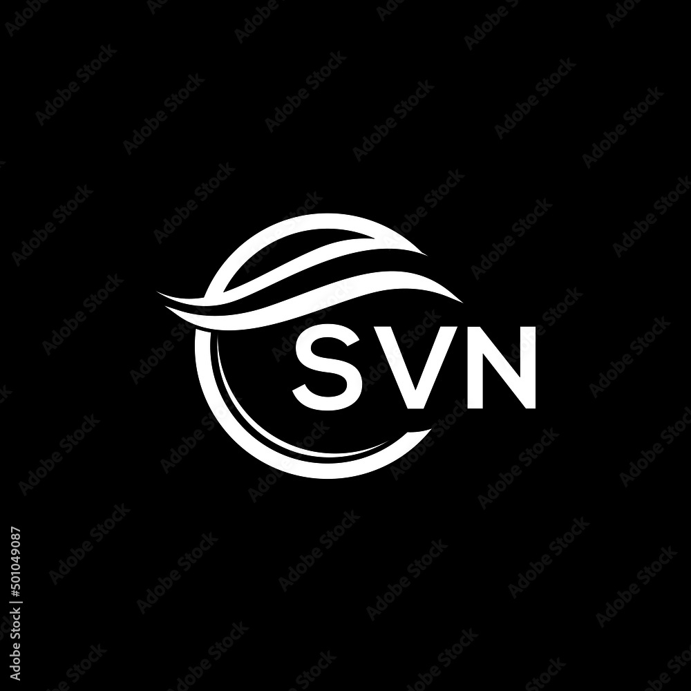 SVN letter logo design on black background. SVN creative initials ...