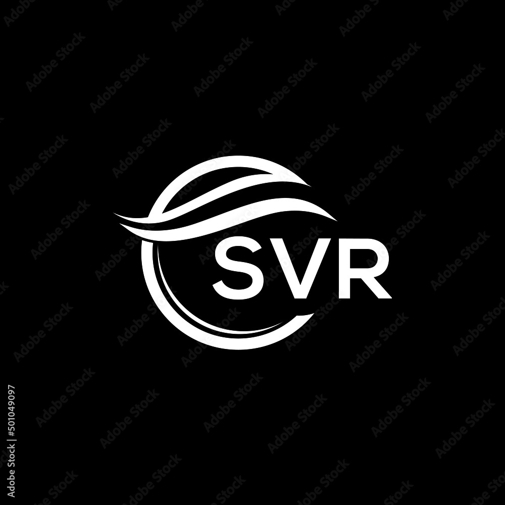 SVR letter logo design on black background. SVR creative initials ...