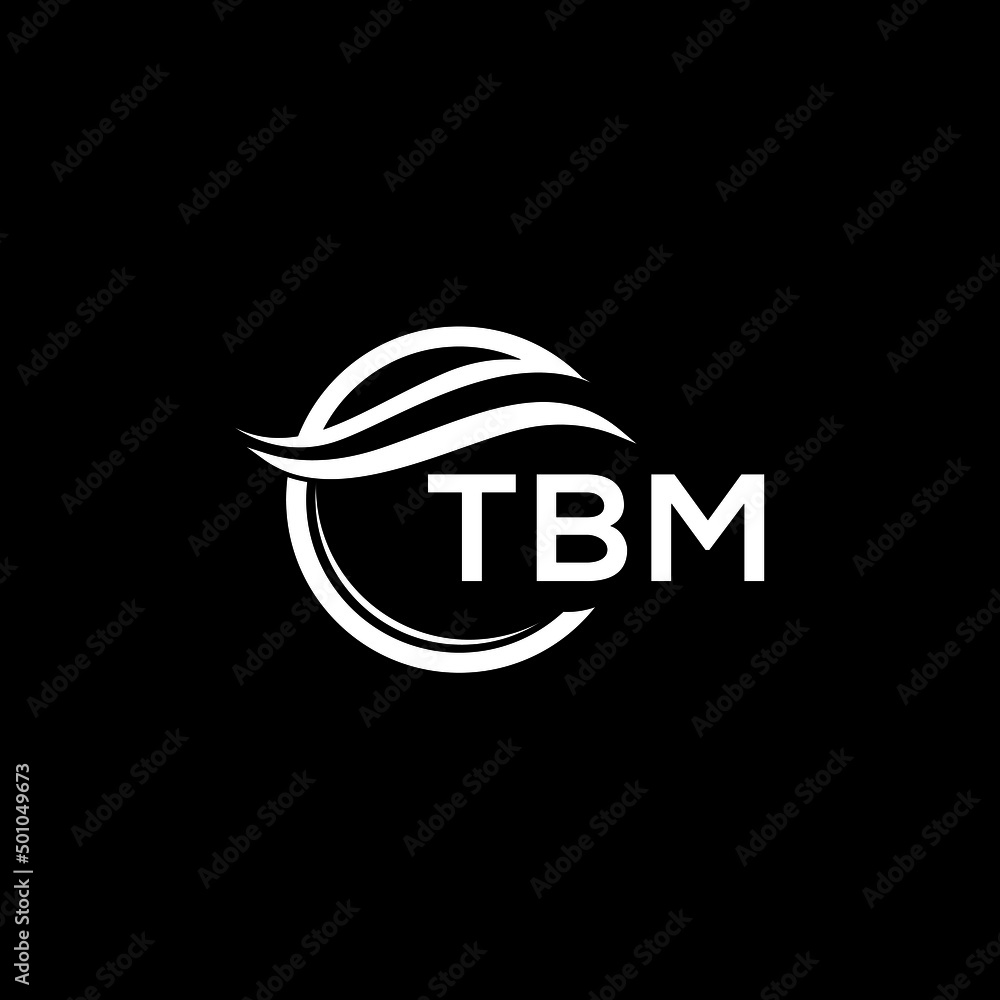 TBM letter logo design on black background. TBM creative initials ...